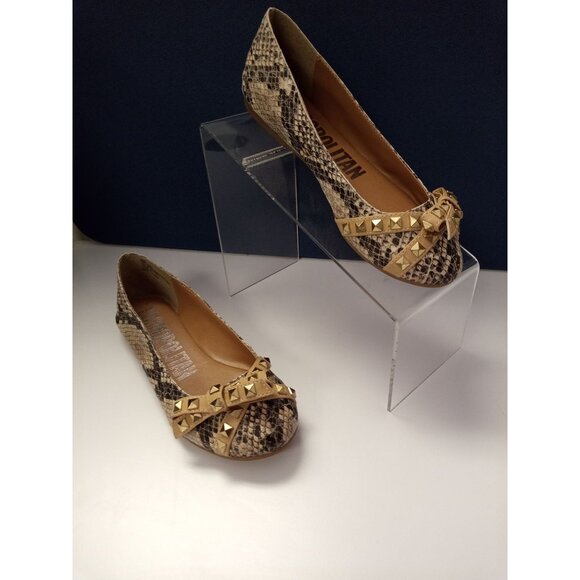 Cosmopolitan | Shoes | Cosmopolitan Womens Brown Faux Snake Skin Flats ...
